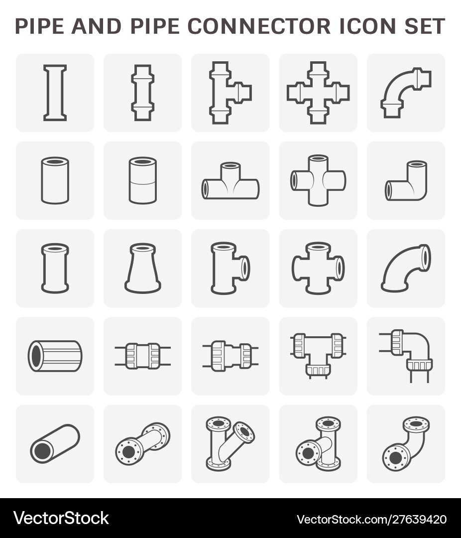 Pipe connector icon Royalty Free Vector Image - VectorStock