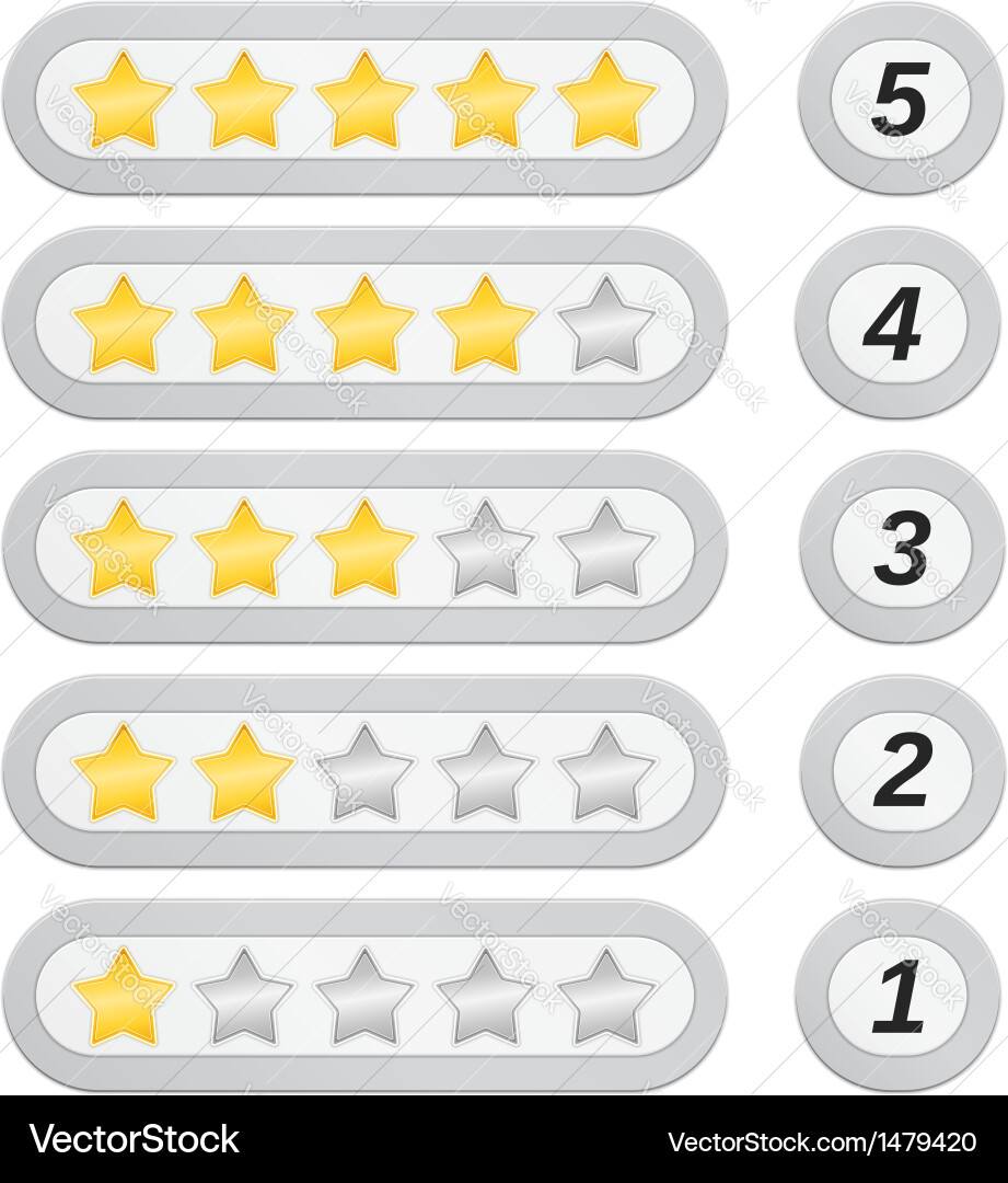 Rating stars Royalty Free Vector Image - VectorStock