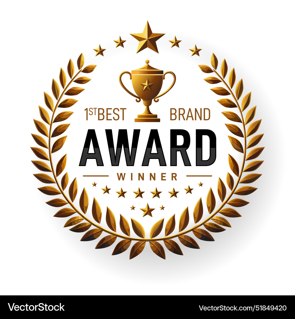 Realistic award winner Royalty Free Vector Image