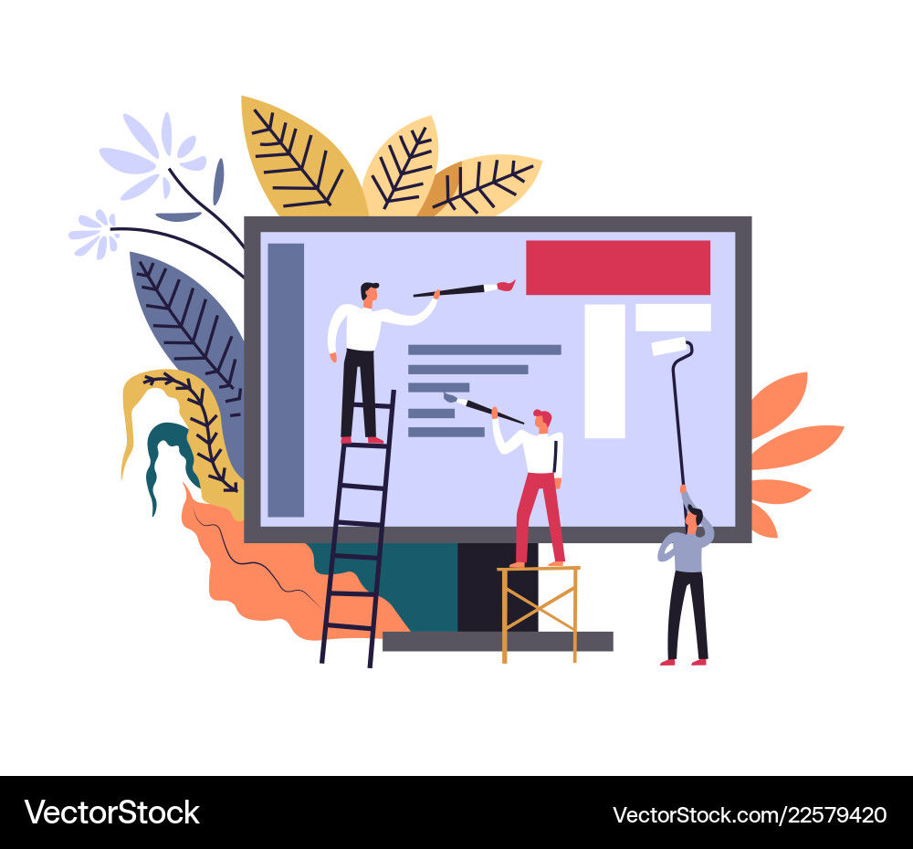 Website Development & Broadcasting Royalty Free Vector