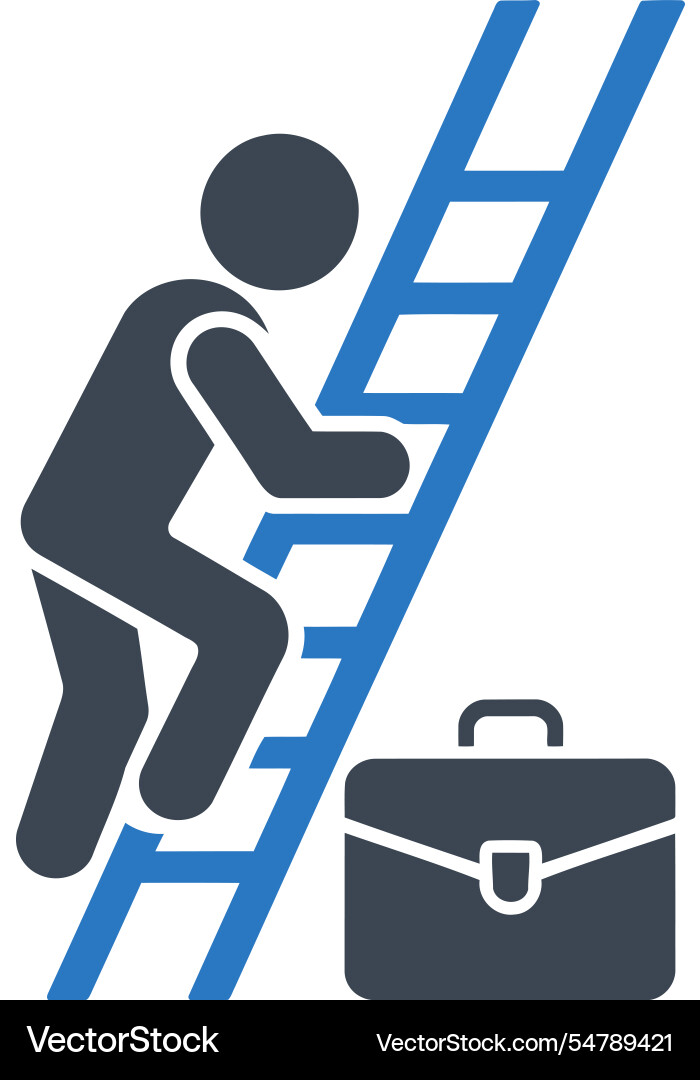 Career progress ladder icon Royalty Free Vector Image