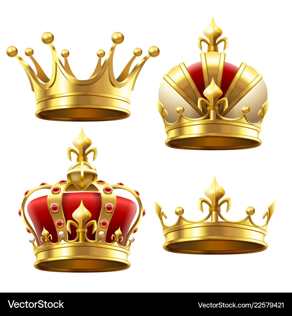 Detailed Gold Crown Royalty Free Vector Image - VectorStock
