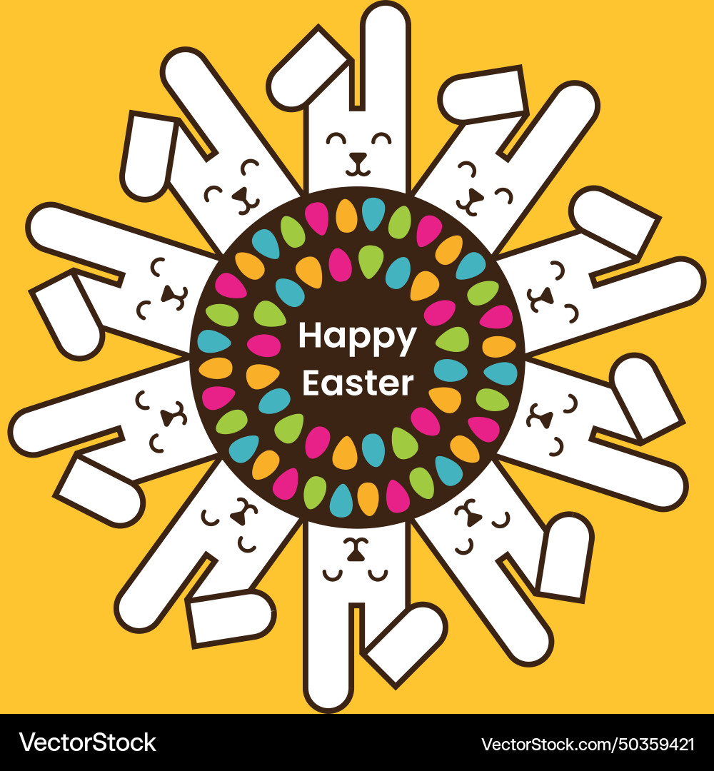 Happy easter card design Royalty Free Vector Image