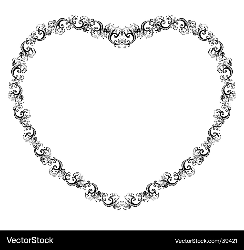 Vector Heart Border Love, Heart Frame Border Design Stock Vector Image