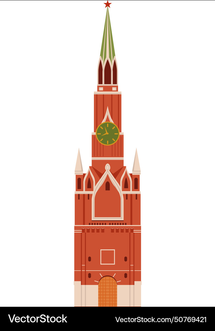 Moscow kremlin russian architecture landmark Vector Image