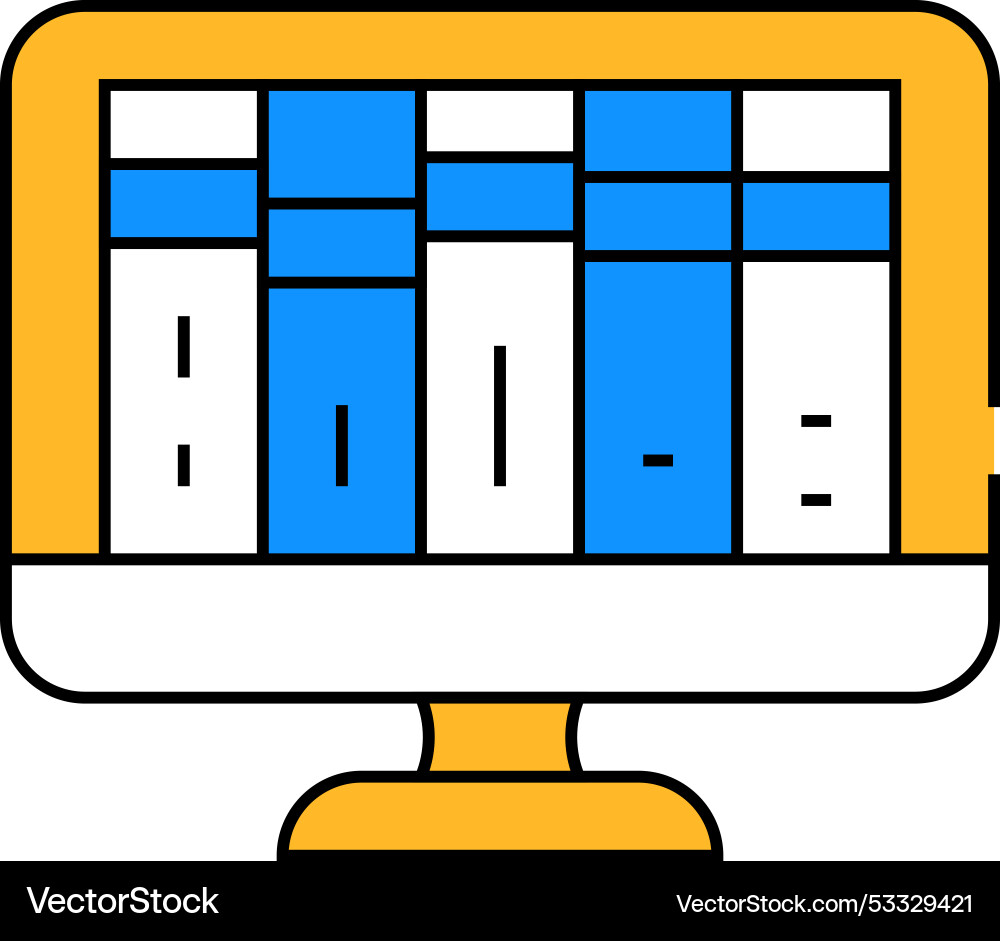 Online library icon color Royalty Free Vector Image