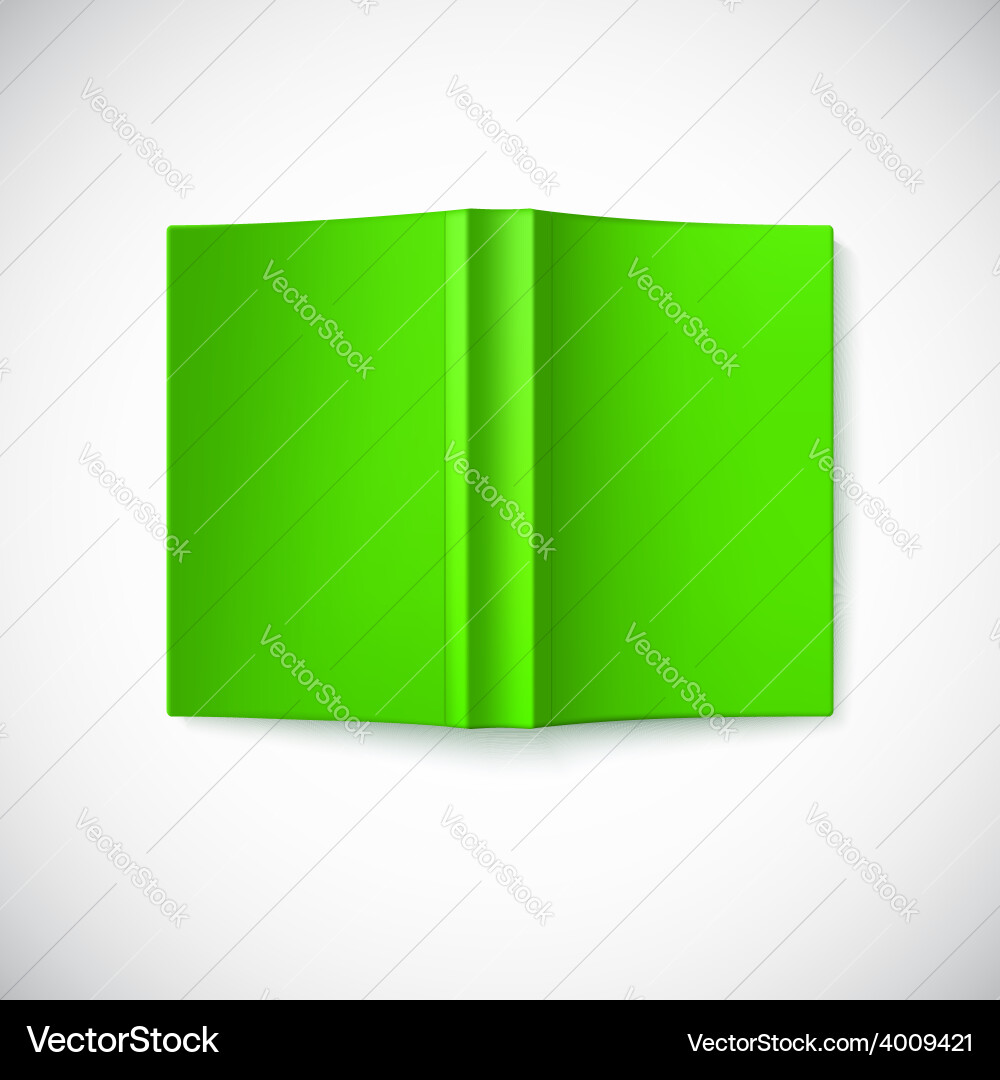 Open blank book cover top view Royalty Free Vector Image