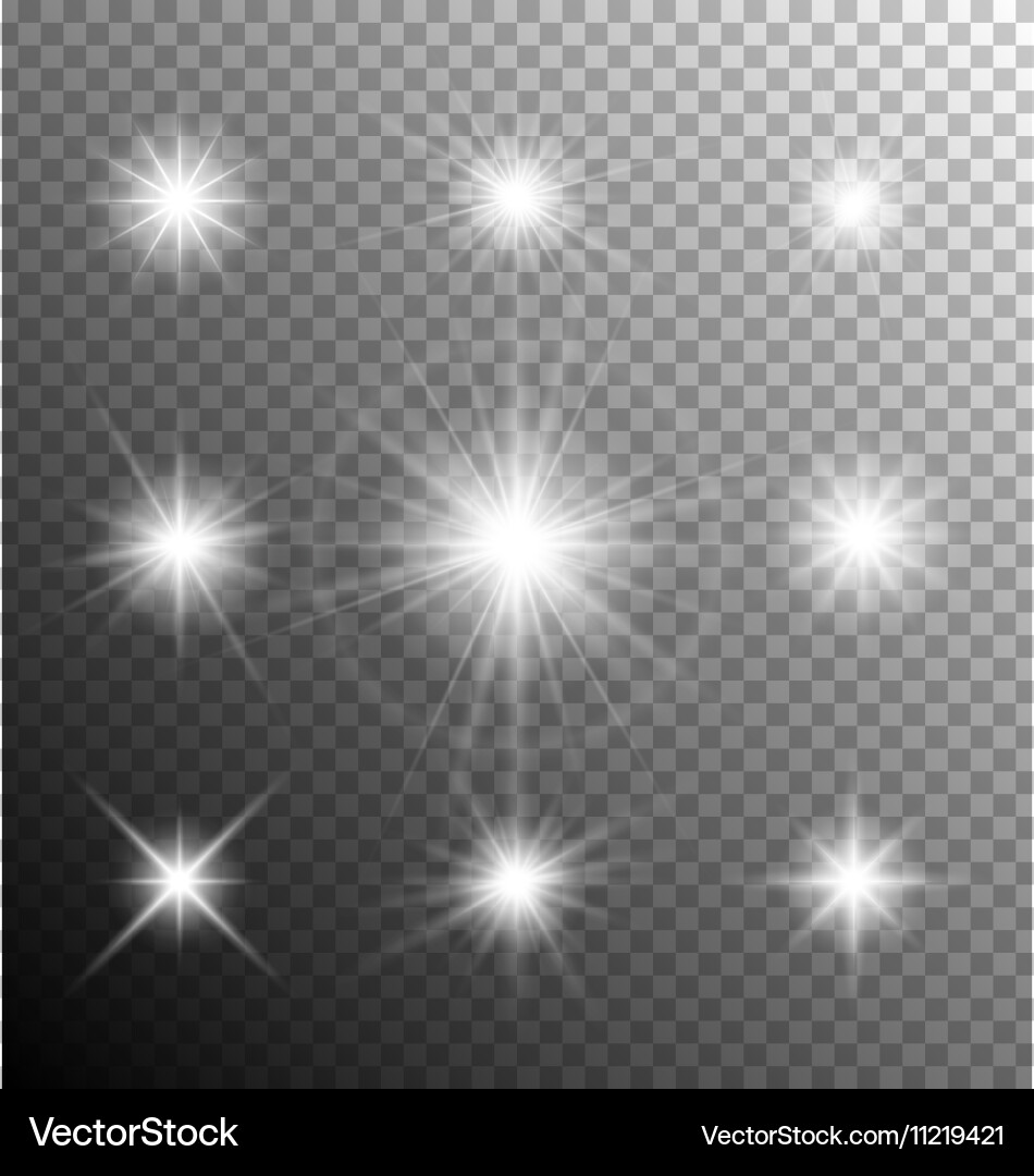 Sparkling and shining stars Royalty Free Vector Image