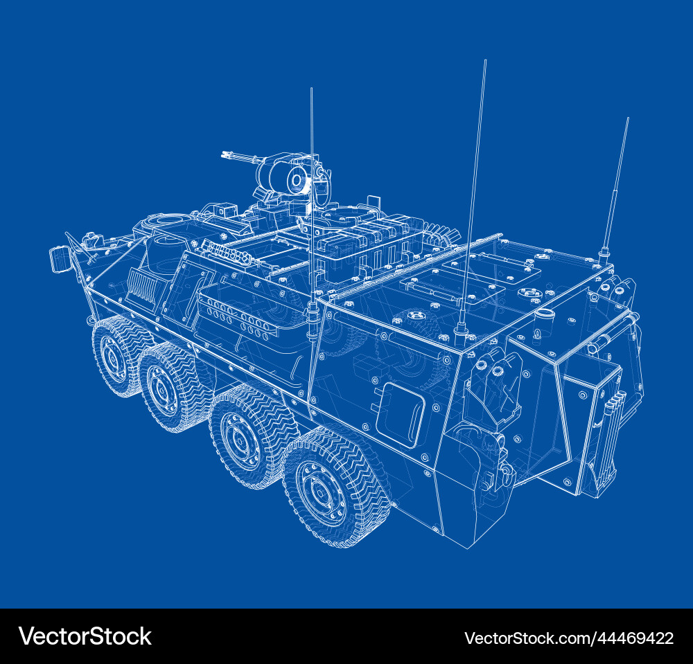 Armored personnel carrier Royalty Free Vector Image