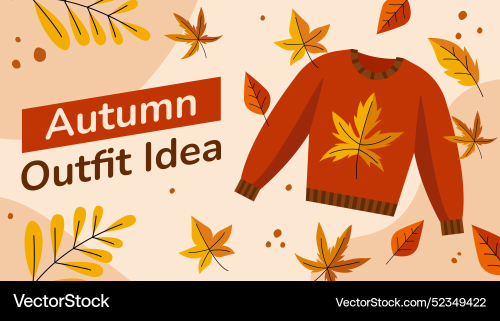 Flat youtube thumbnail for autumn celebration Vector Image