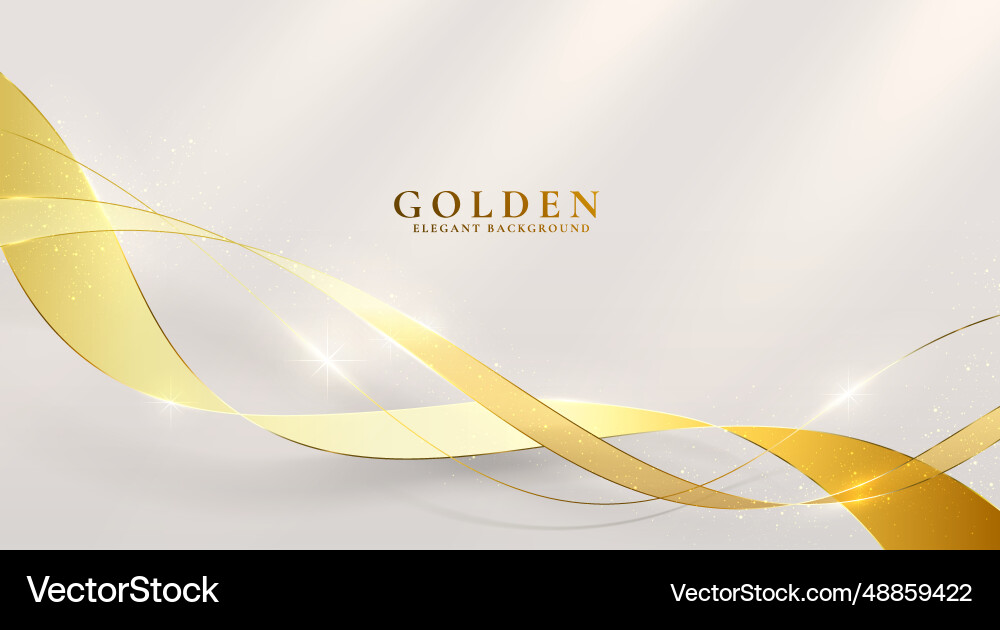 Gold background luxury golden waves abstract Vector Image