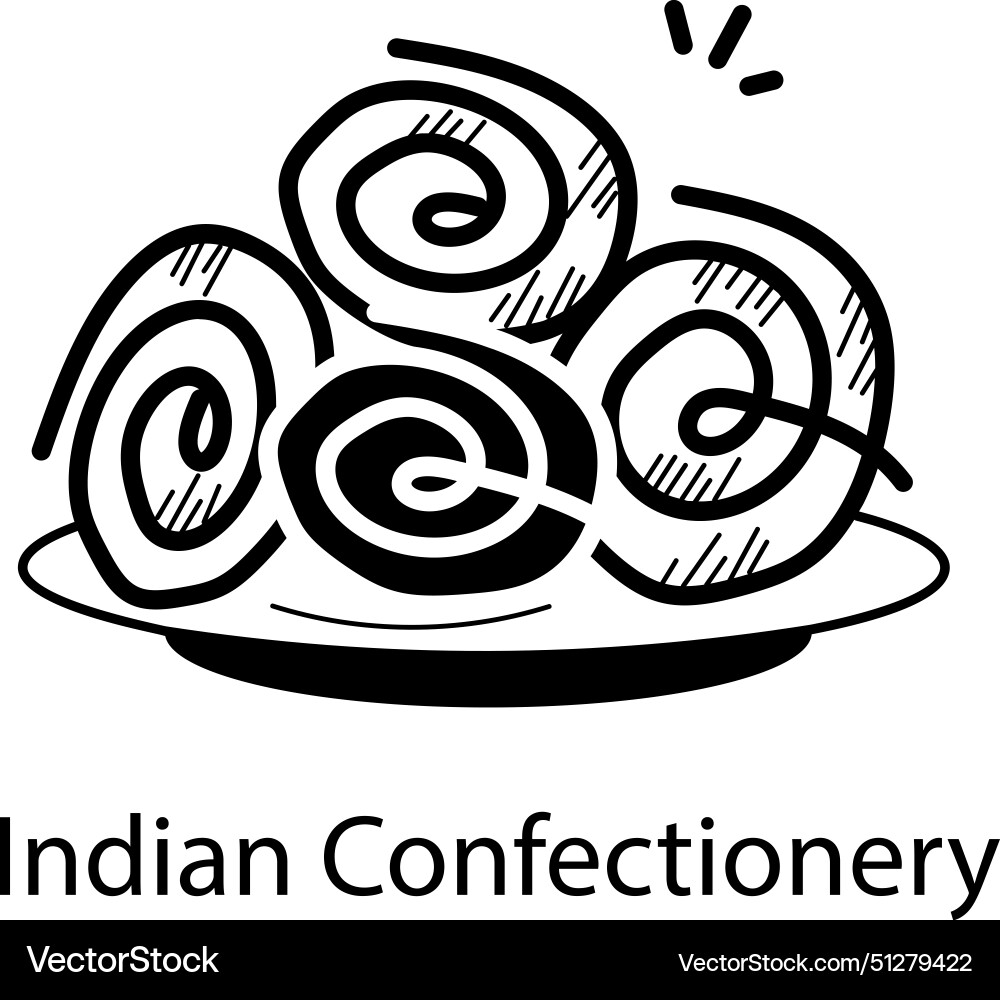 Indian confectionery Royalty Free Vector Image