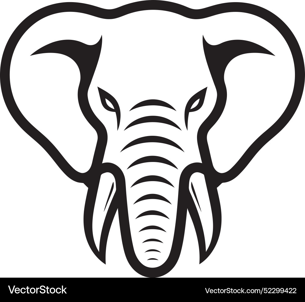 Intriguing black elephant designsilhouetted Vector Image