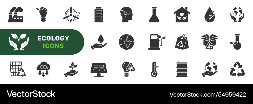 Renewable resource sign set wind and water power Vector Image