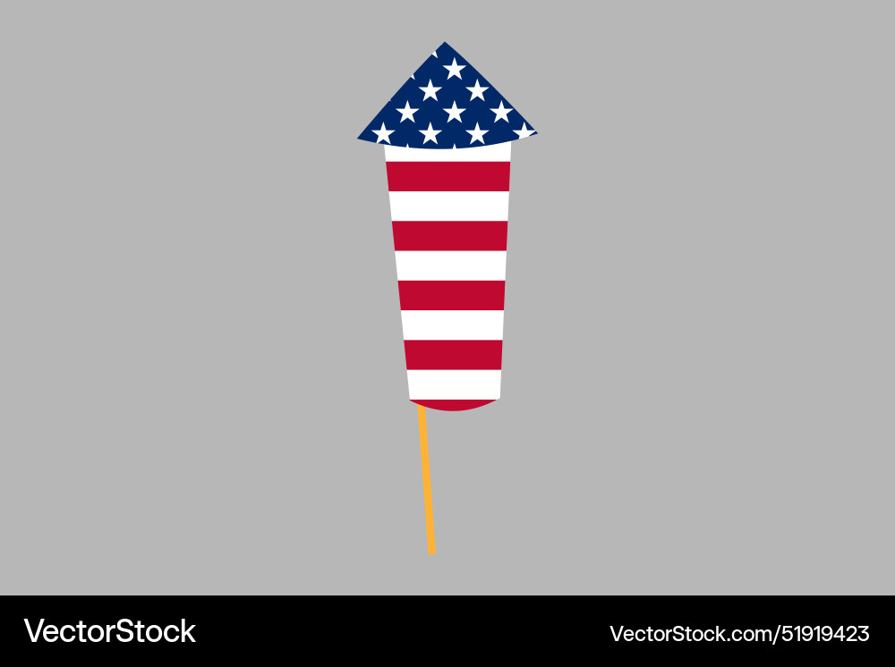 American firework with usa flag shape Royalty Free Vector