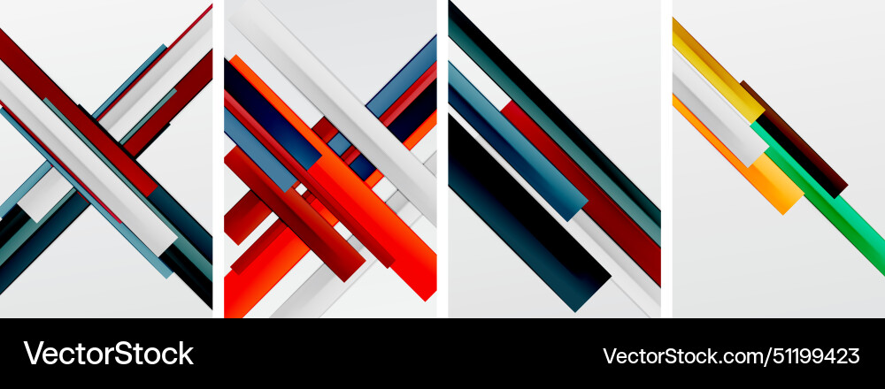 Artistic geometric pattern with colorful lines on Vector Image