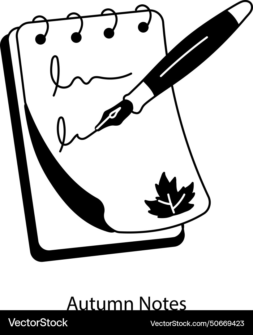 Autumn notes Royalty Free Vector Image - VectorStock