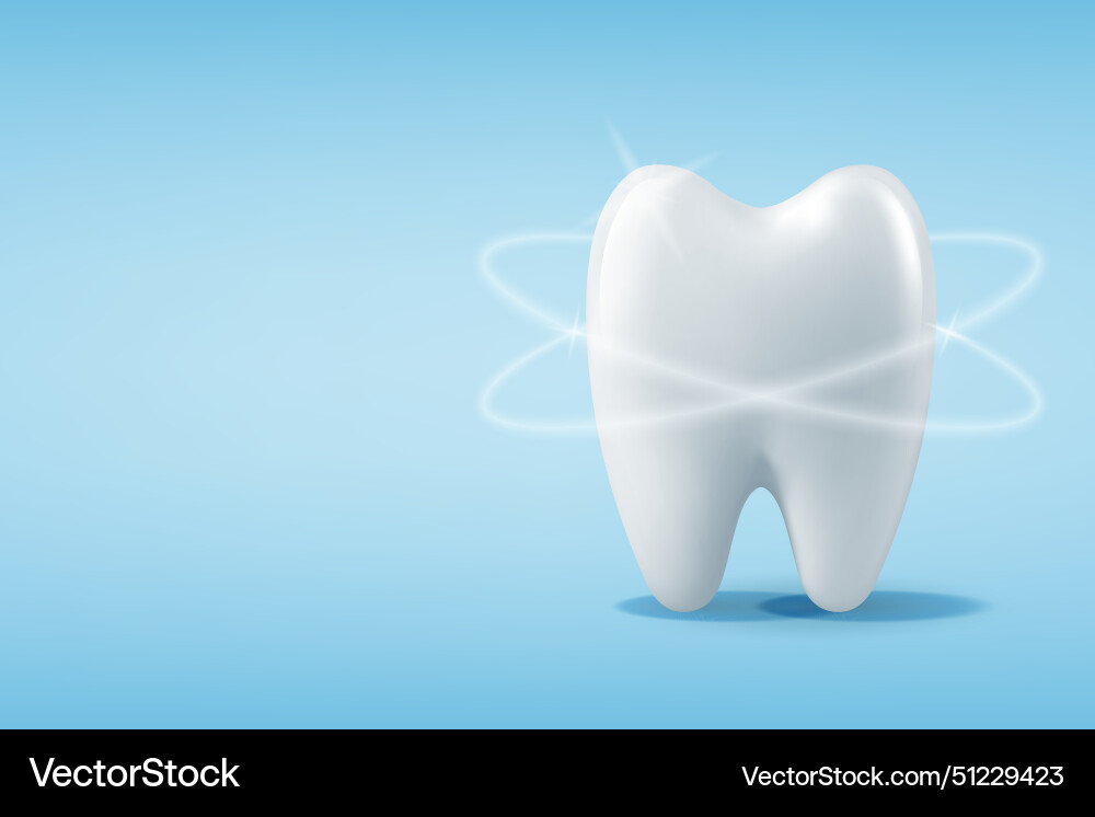 Banner with realistic shiny healthy clean Vector Image