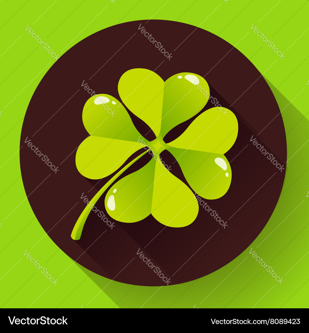 Four Leaf Clover Icon Royalty Free Vector Image