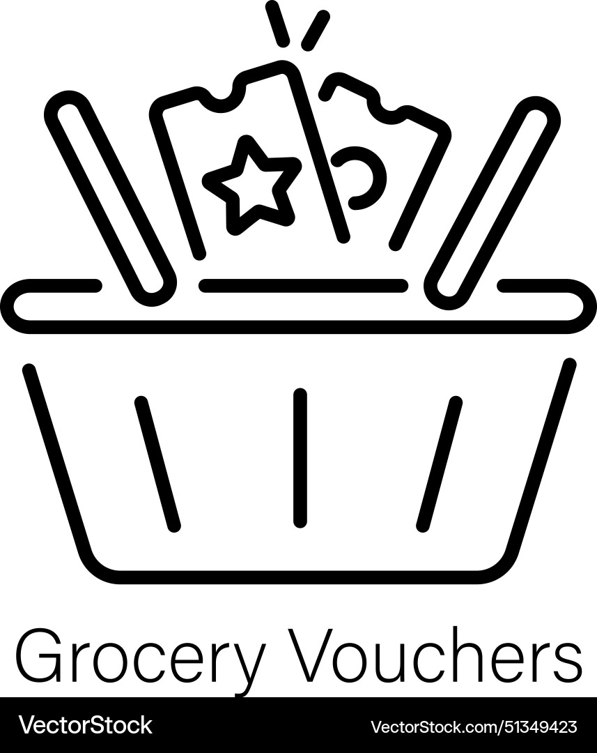 Grocery vouchers Royalty Free Vector Image - VectorStock