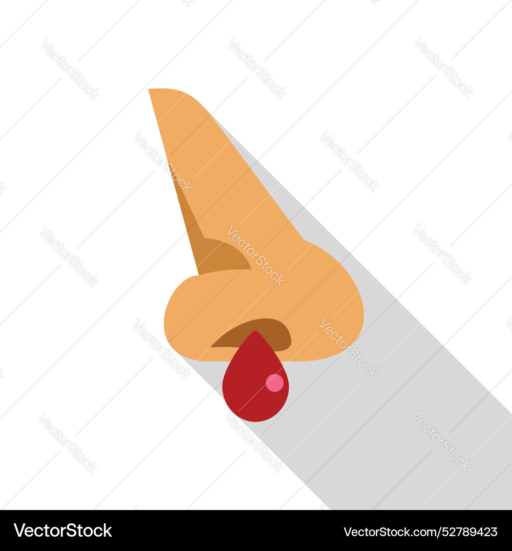 Human nose bleeding blood dropping from Royalty Free Vector