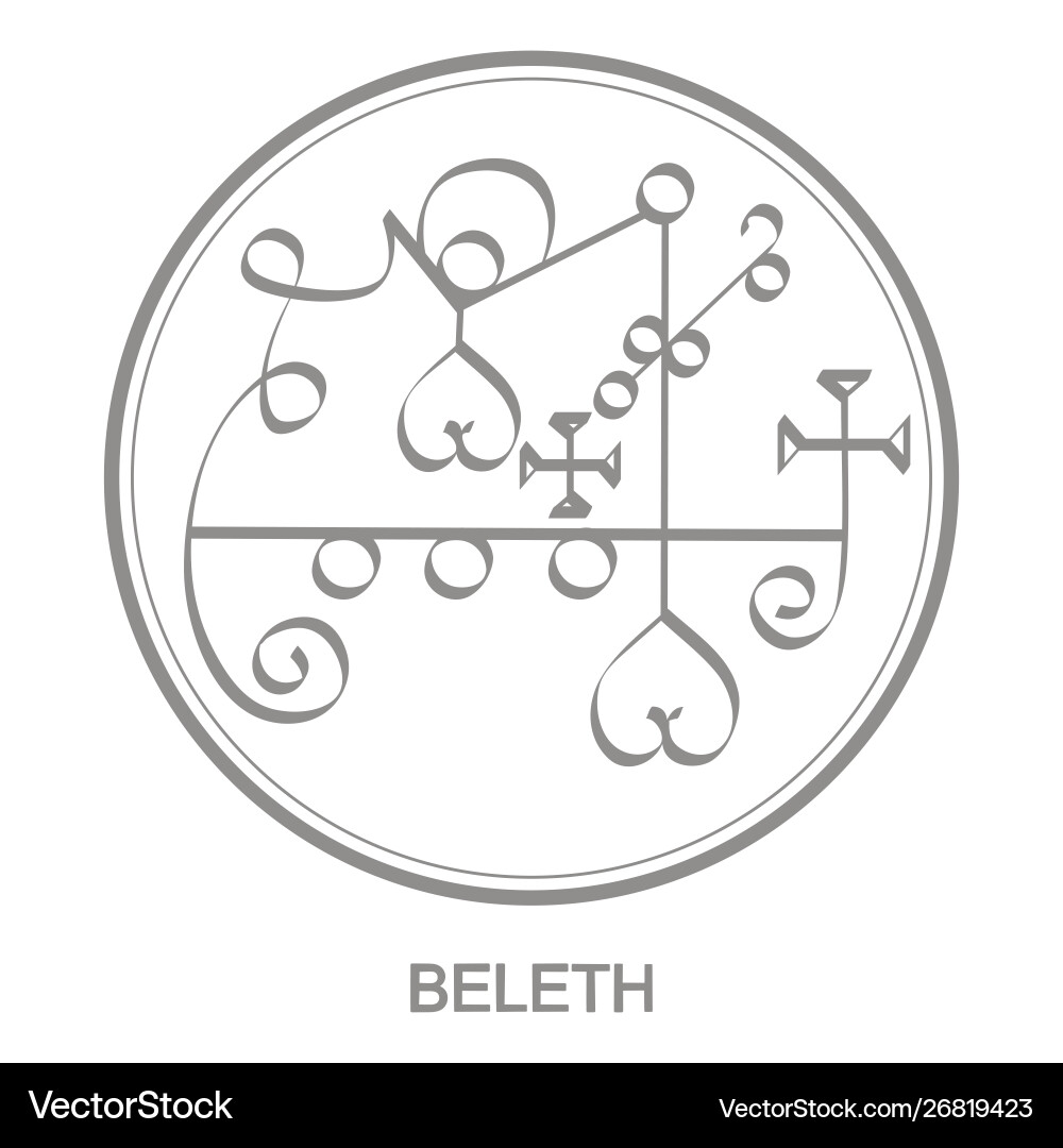 Icon with symbol demon Royalty Free Vector Image