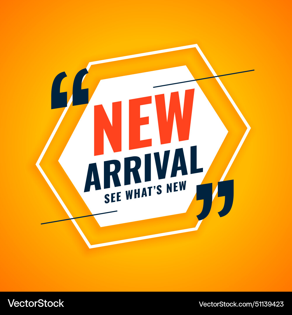 New and fresh arrival promo background in modern Vector Image