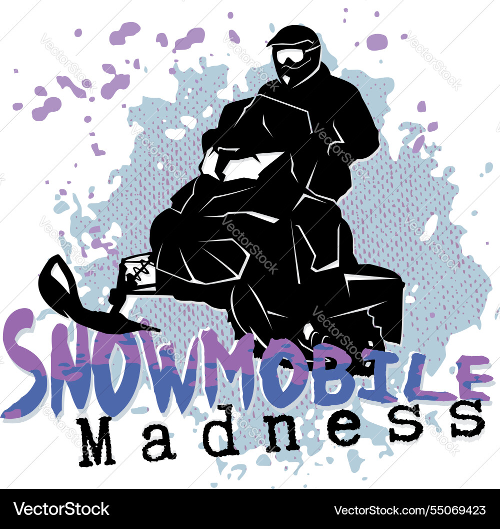 Snowmobile Jump Action Royalty Free Vector Image