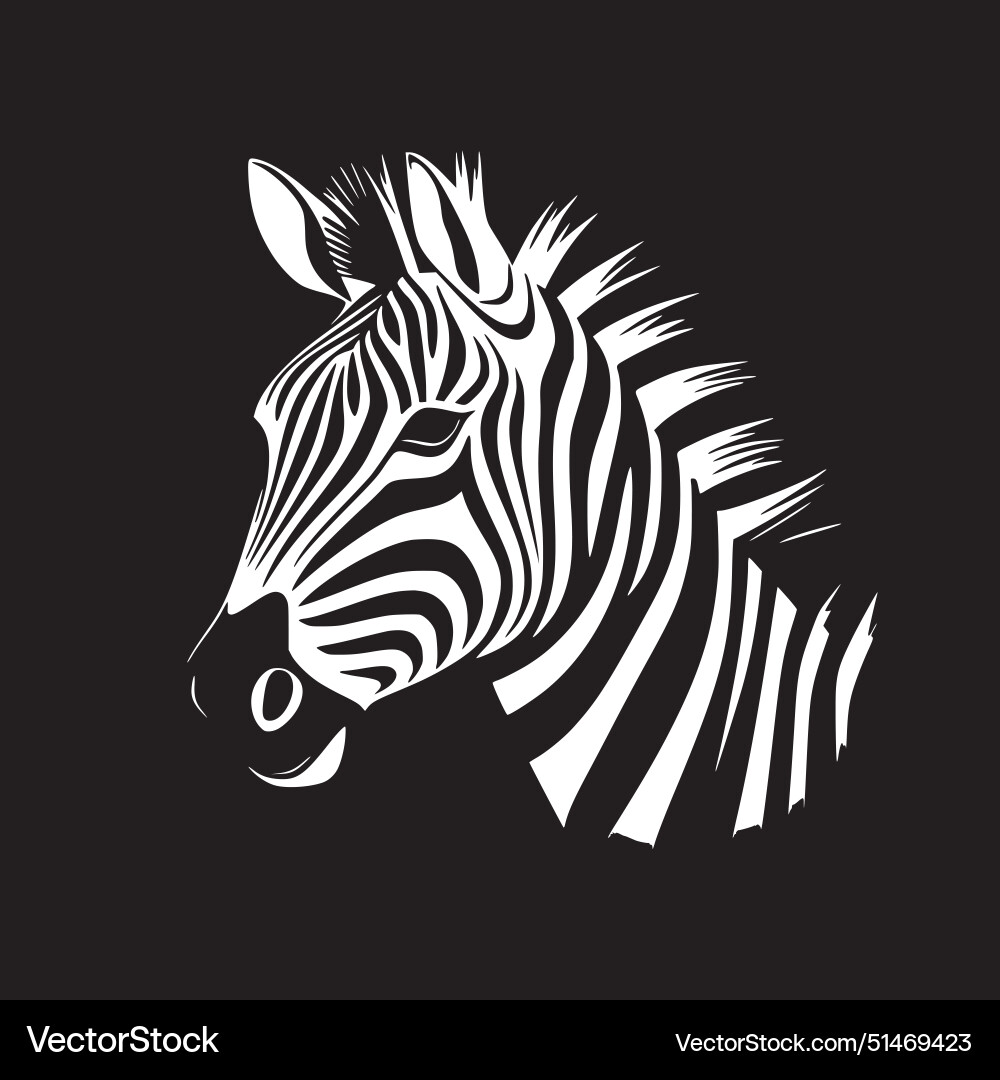 Zebra - minimalist and flat logo Royalty Free Vector Image
