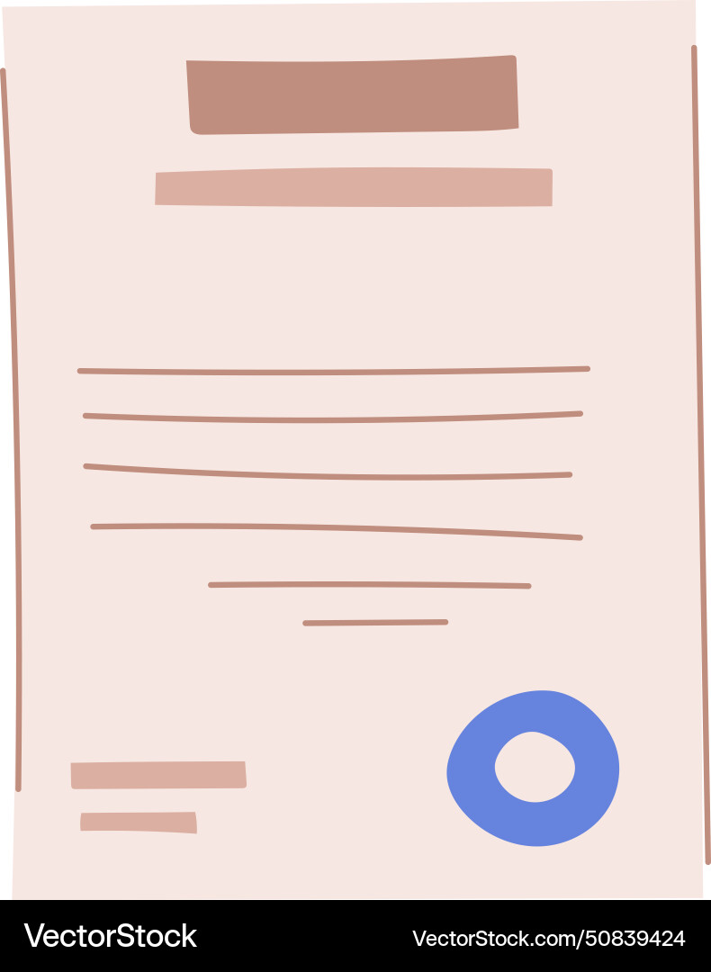 Agreement business contract cartoon Royalty Free Vector