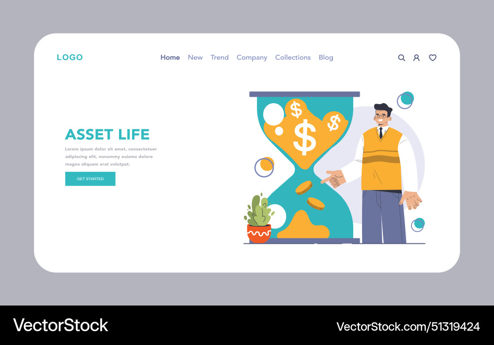 Amortization and depreciation calculating Vector Image