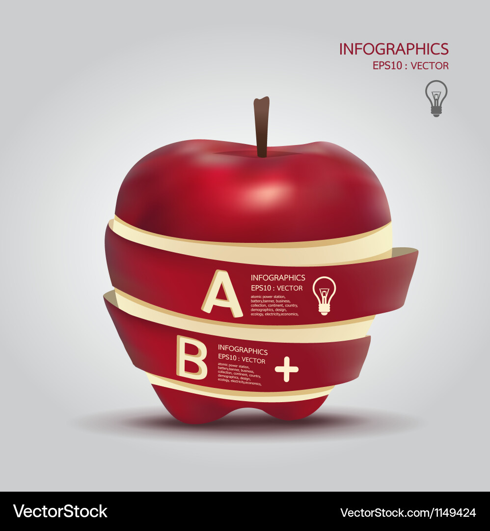 Creative template with apple banner Royalty Free Vector