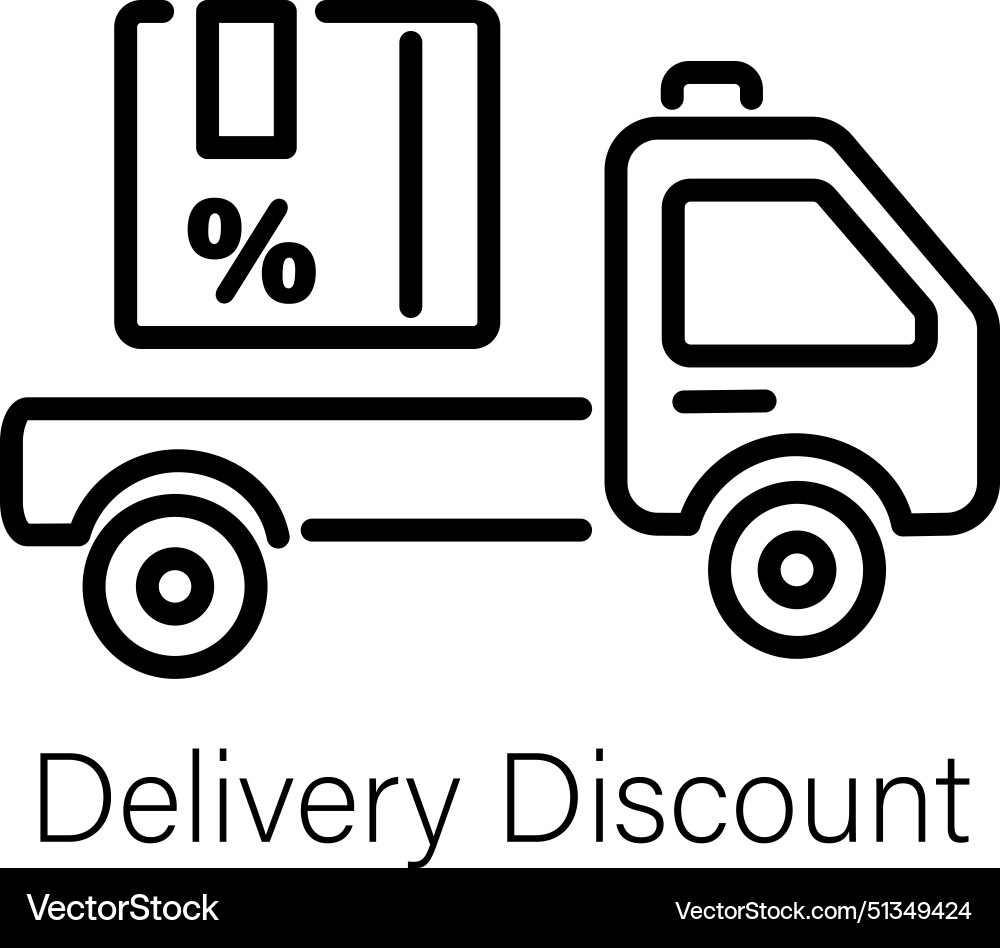 Delivery discount Royalty Free Vector Image - VectorStock