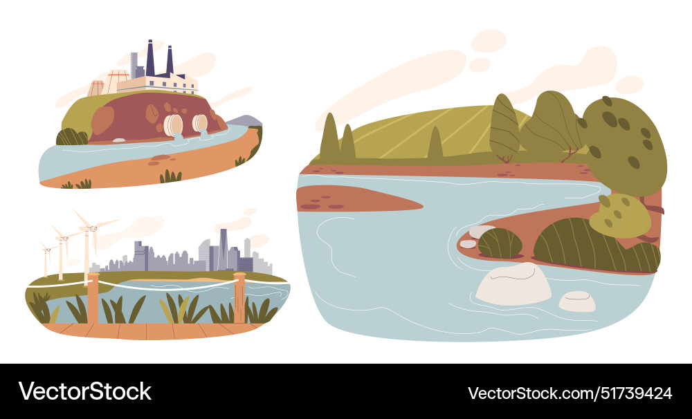 Depicting various environments Royalty Free Vector Image