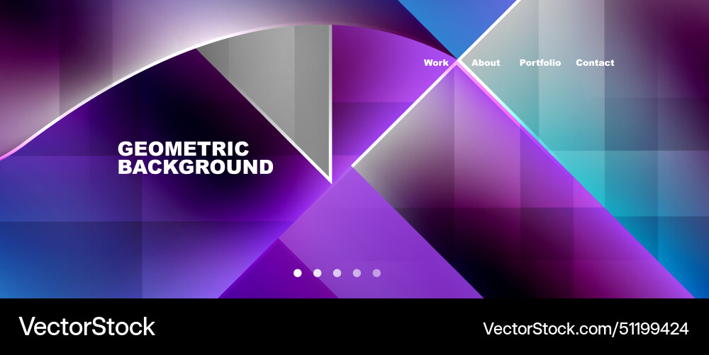 Geometric background with purple and blue lines Vector Image