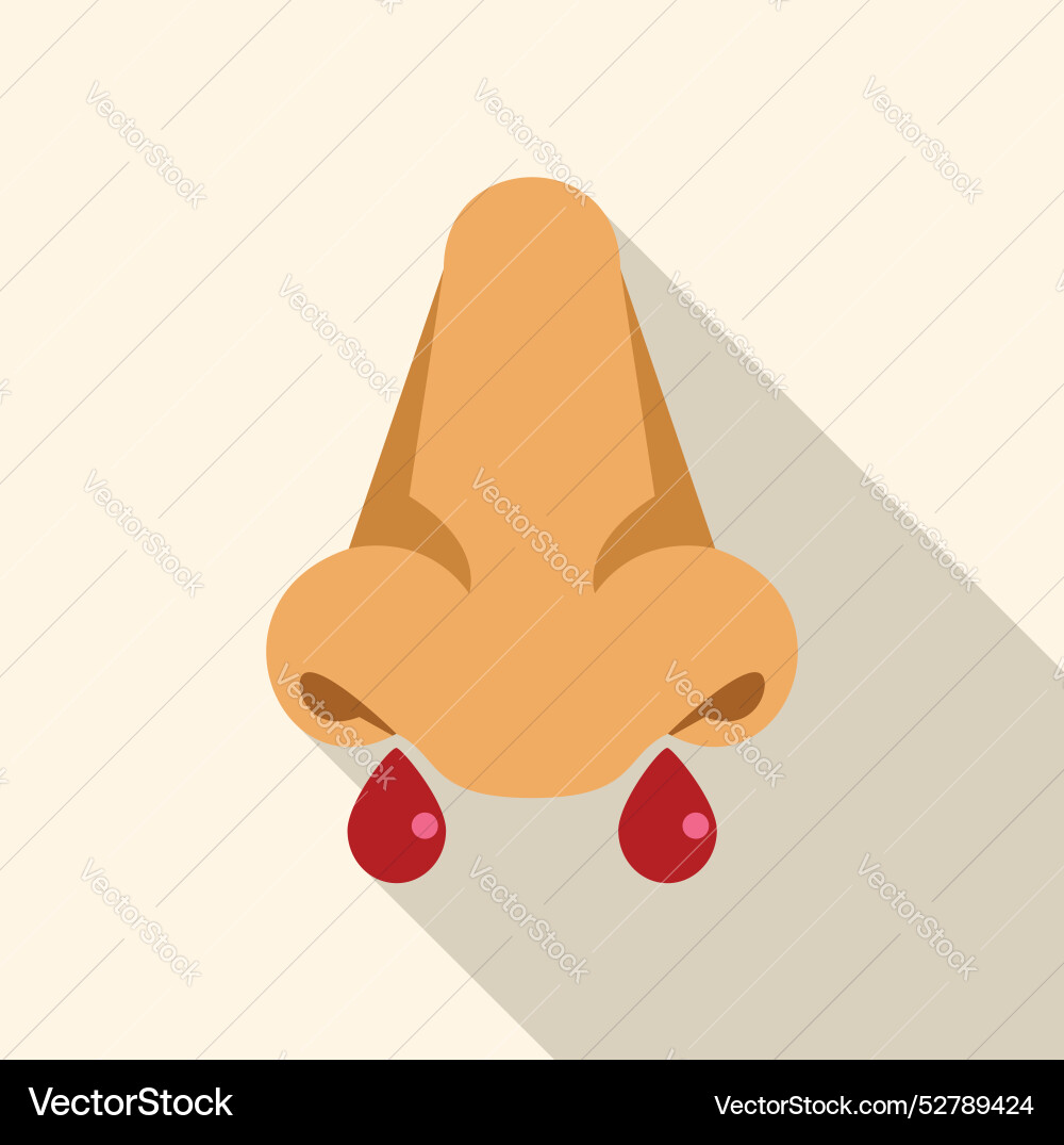 Human nose bleeding showing epistaxis symptom Vector Image