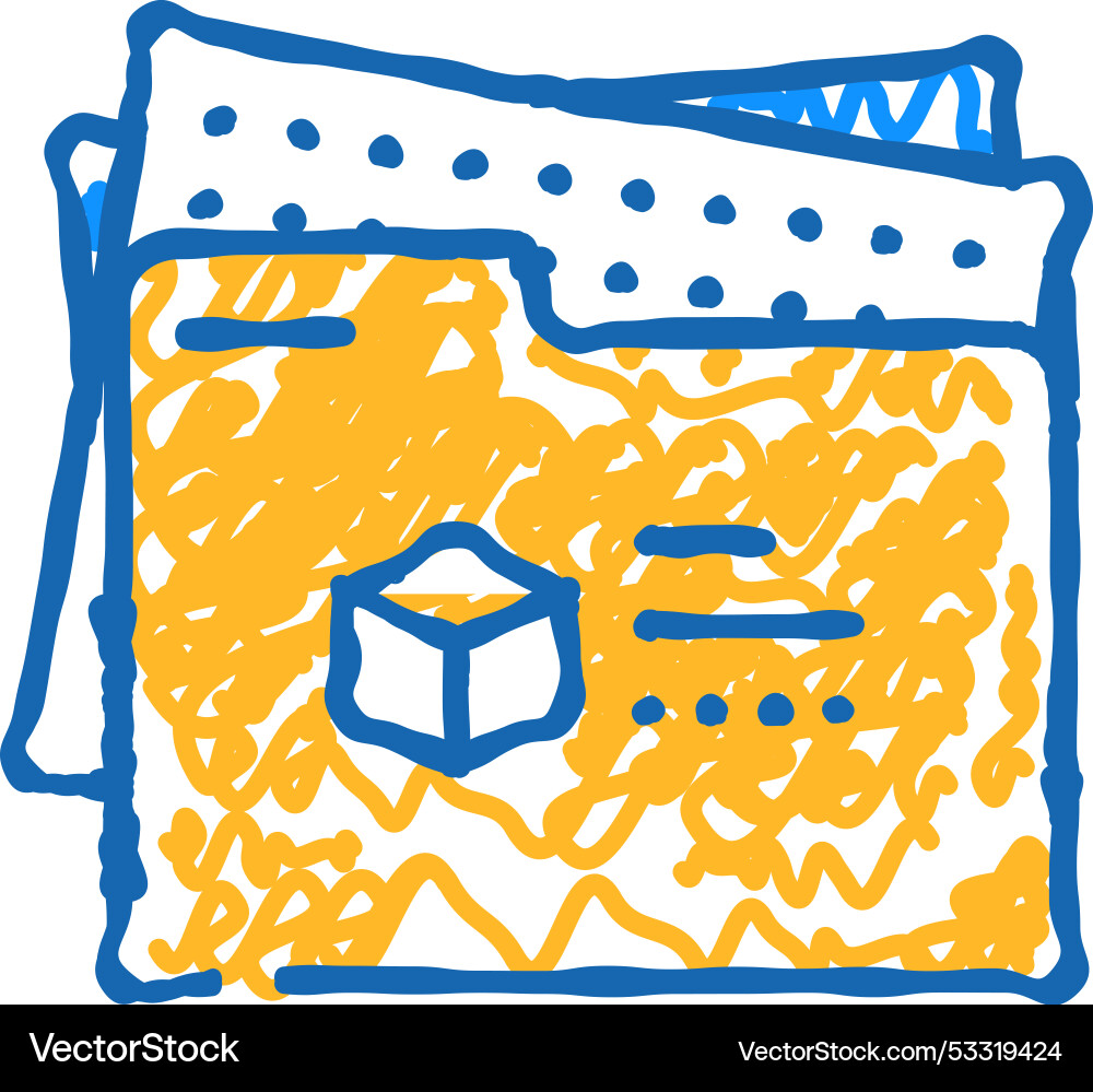 Project folder icon doodle Royalty Free Vector Image