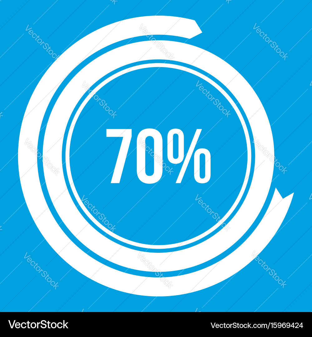 Sign 70 Load Symbol weiß Lizenzfreies Vektorbild