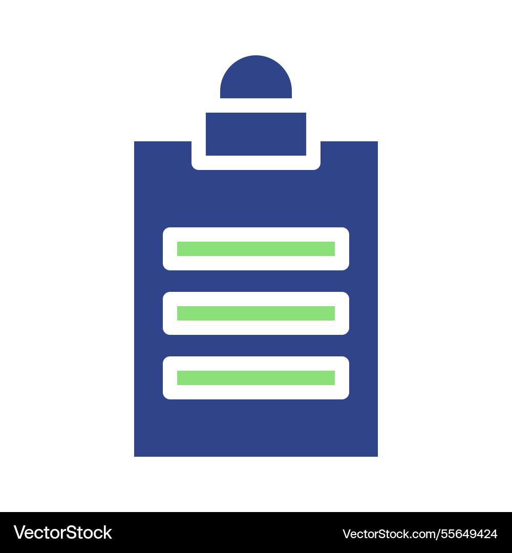 Simple clipboard icon medical record symbol Vector Image