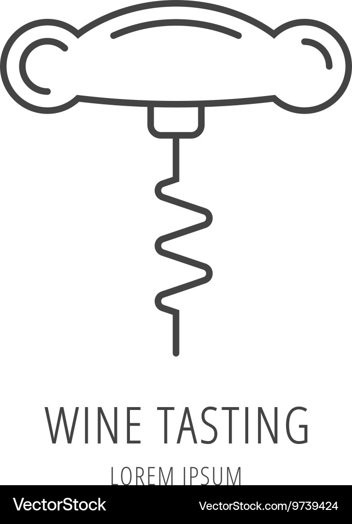 Simple logo template wine Royalty Free Vector Image