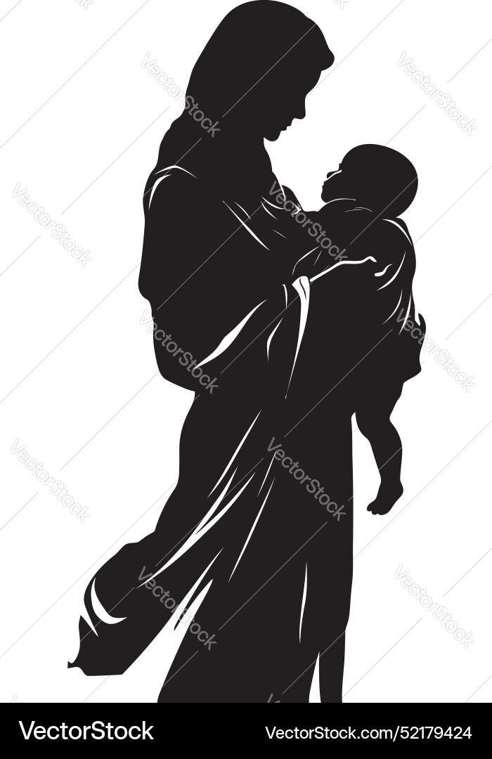 Veiled harmony traditional hijab mother Royalty Free Vector