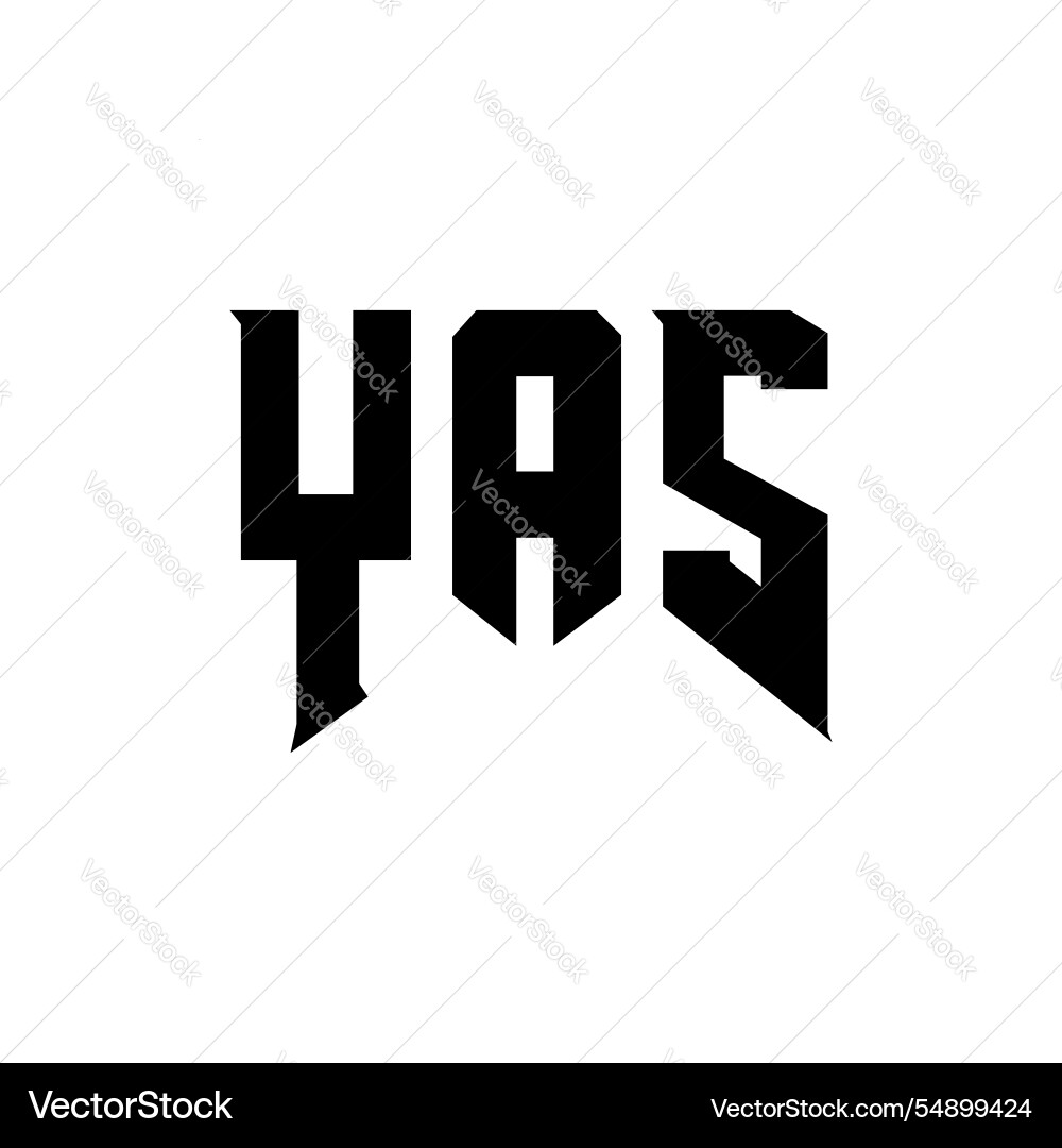 Yas letter logo design for technology company Vector Image