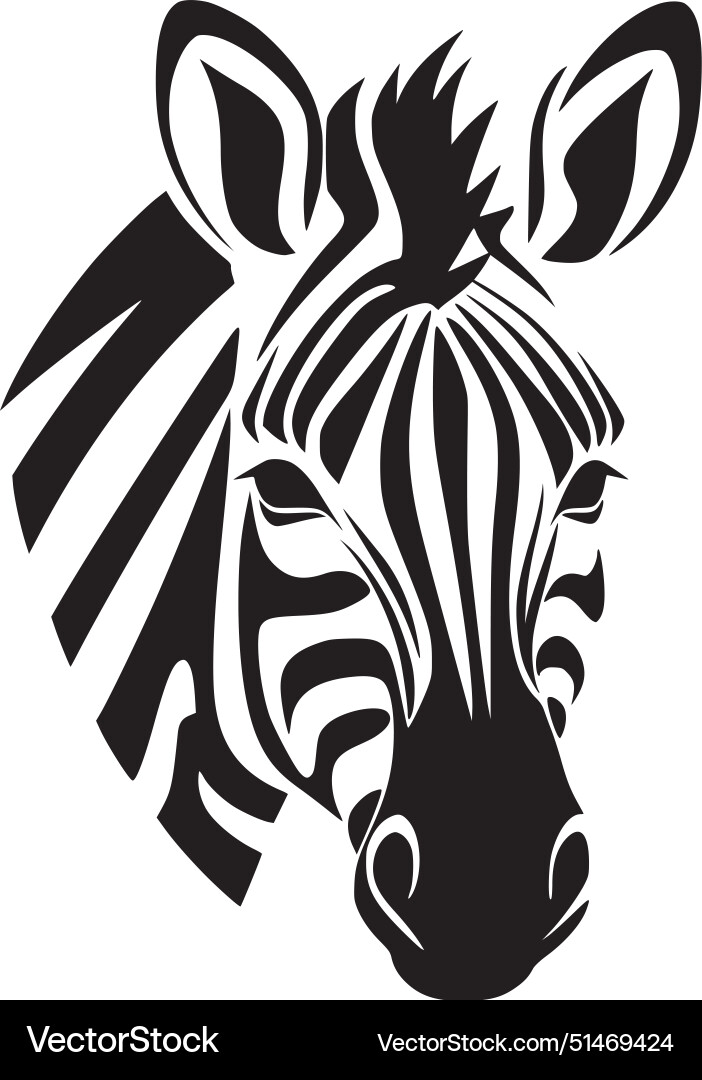 Zebra - minimalist and simple silhouette Vector Image