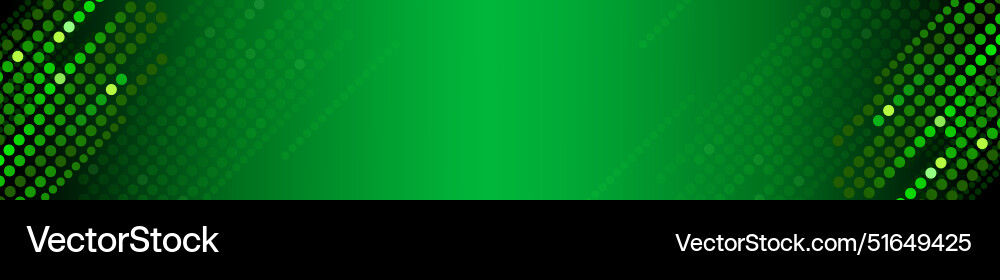 Abstract green dotted banner Royalty Free Vector Image