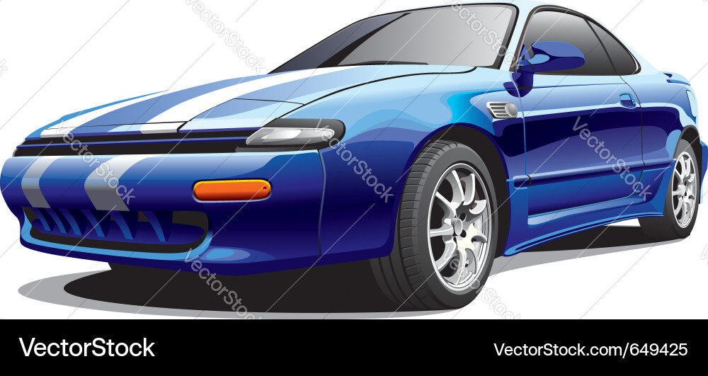Drag sports car Royalty Free Vector Image - VectorStock
