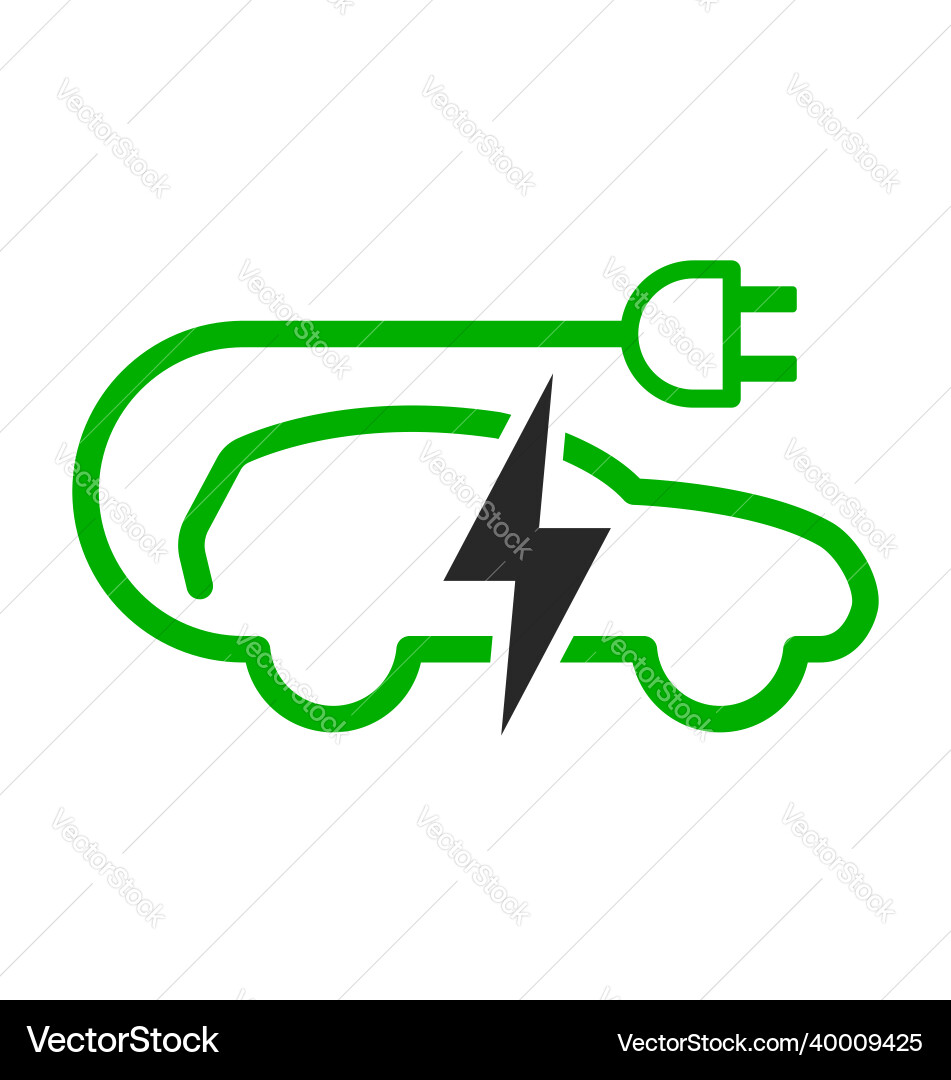 Electric Car Charging Symbol Royalty Free Vector Image