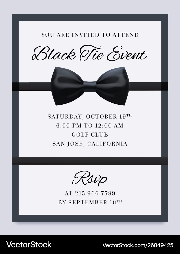 Sample Invitation For Black Tie Affair 1,142 Black Tie Event