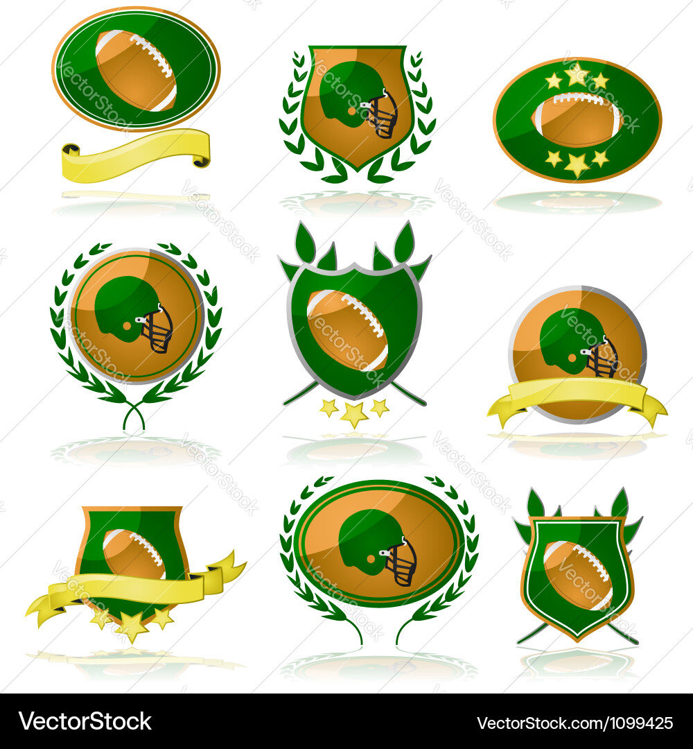 Football badges Royalty Free Vector Image - VectorStock