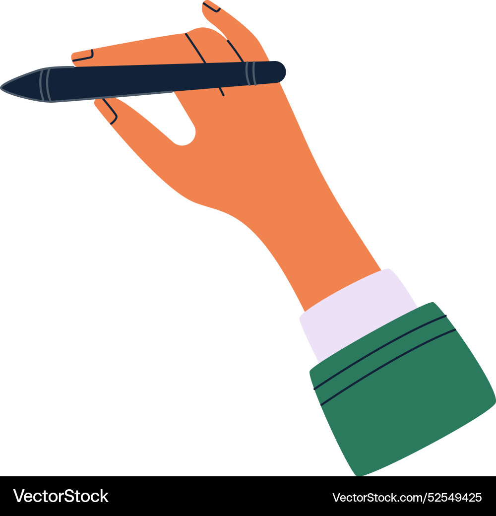 Hand mit Stift zum Ziehen Tablet Lizenzfreies Vektorbild