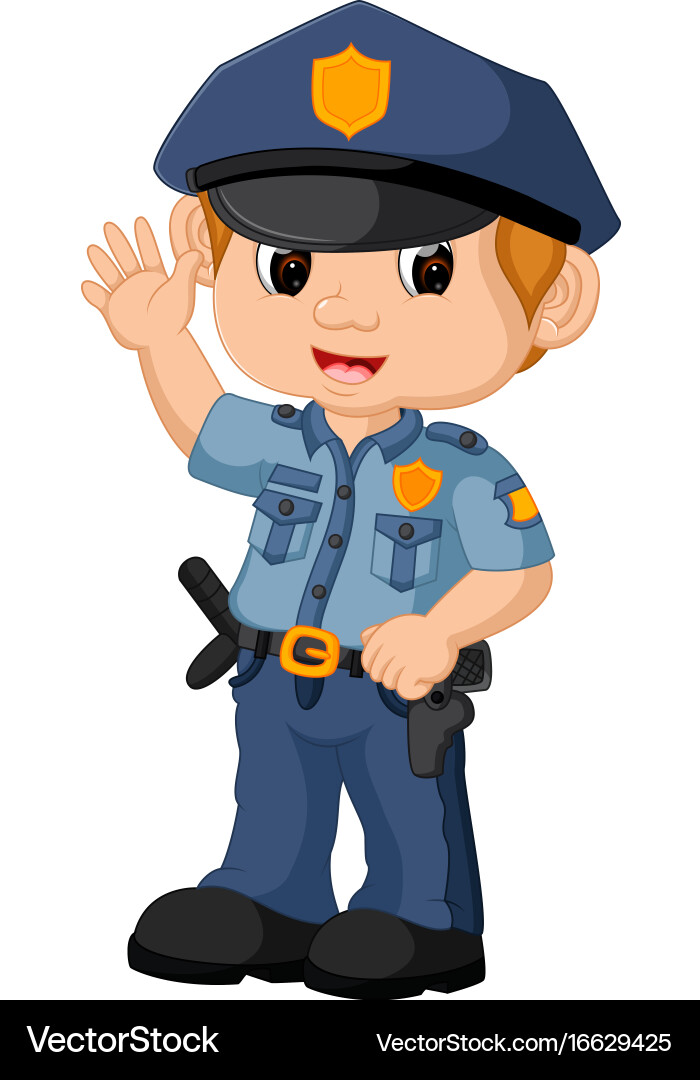 Policeman cartoon Royalty Free Vector Image - VectorStock